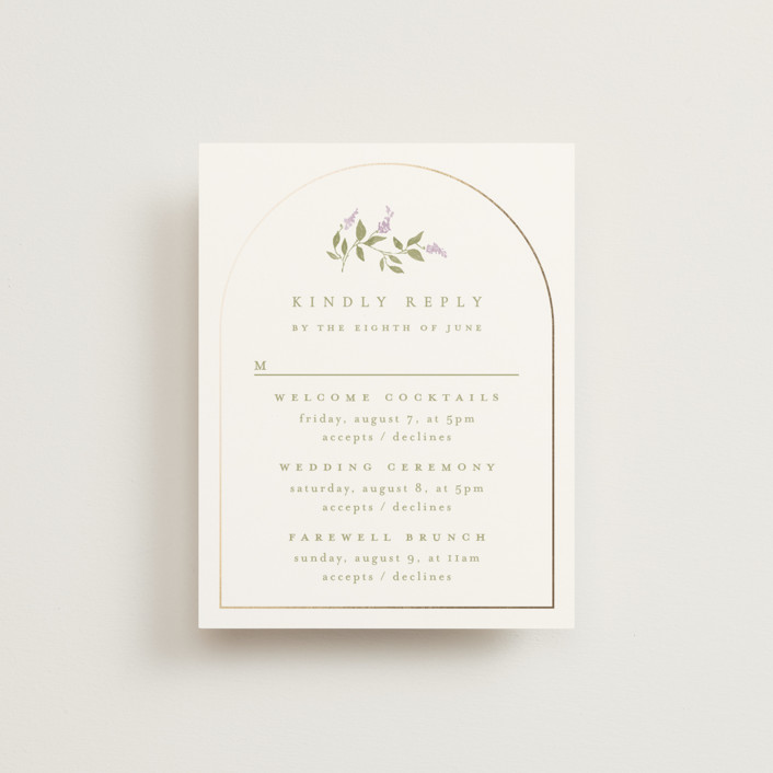 Marmont Foil-Pressed Multi-Event RSVP Cards by Kristie Kern | Minted