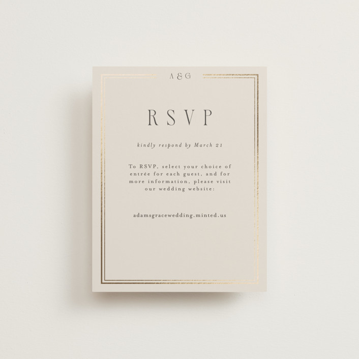 Grace Foil-Pressed RSVP Online Enclosure Cards by Nicole Walsh | Minted