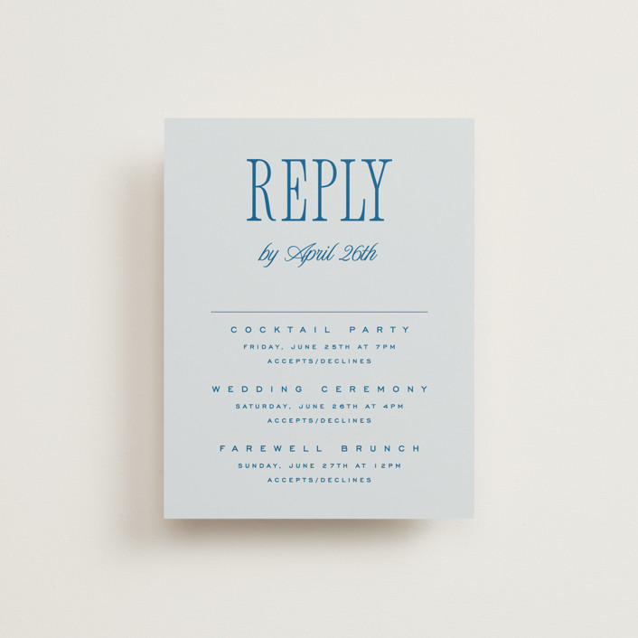 Riviera Multi-Event RSVP Cards by Kelly Schmidt | Minted