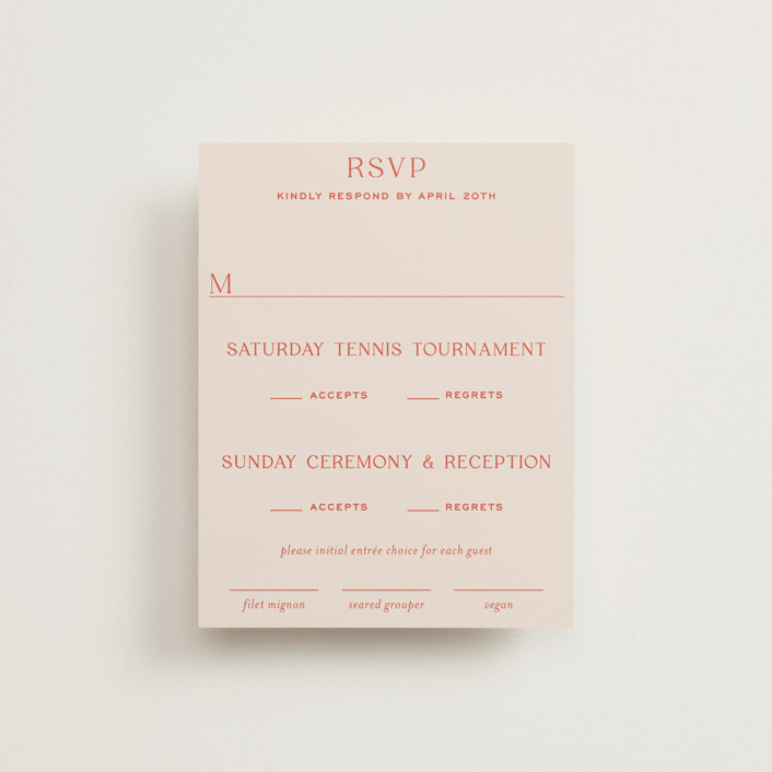 Racquet Multi-Event RSVP Cards by Megan Davis | Minted