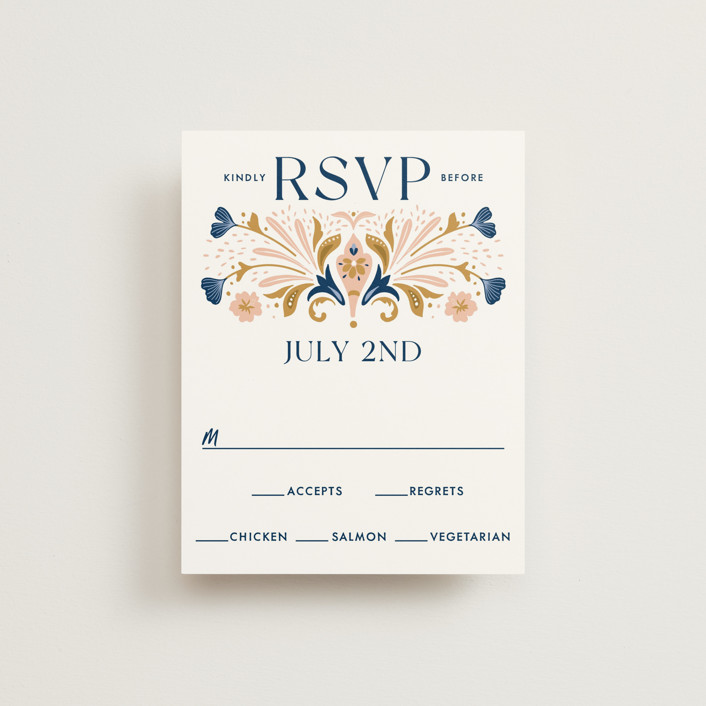 modern folk RSVP Cards by GeekInk Design | Minted