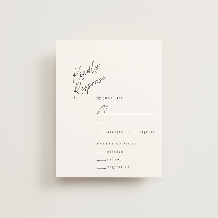 Scripted Elegance RSVP Cards by Ana de Sousa | Minted