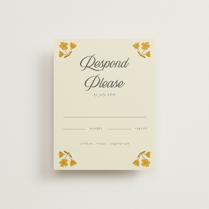 Vintage Wildflowers RSVP Cards by Morgan Kendall | Minted