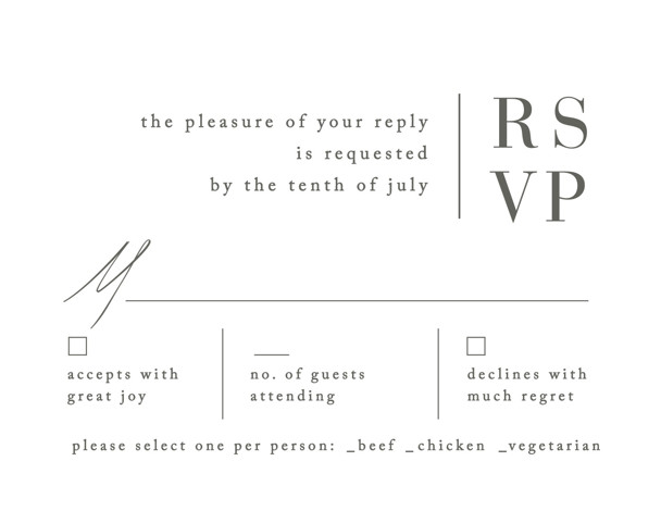 Stacked date RSVP Cards by Amy Kross | Minted