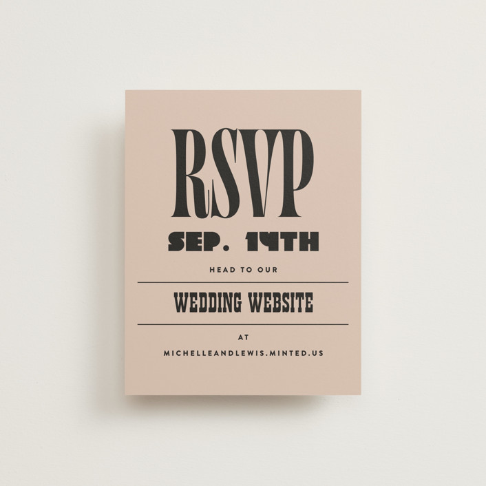 Bold Stack RSVP Online Enclosure Cards by Alethea and Ruth | Minted