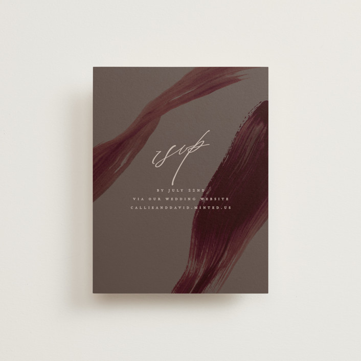 Garnet RSVP Online Enclosure Cards by Olivia Kanaley Inman | Minted