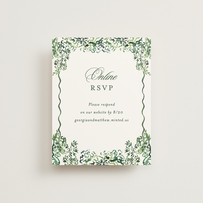 gates and pillars RSVP Online Enclosure Cards by Becky Nimoy | Minted