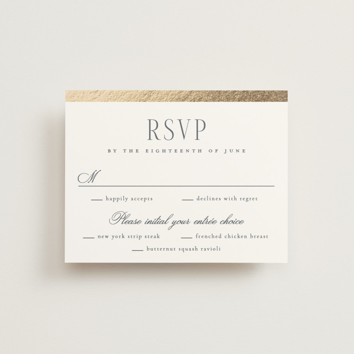 The Ritz Foil-Pressed RSVP Cards by Kristie Kern | Minted