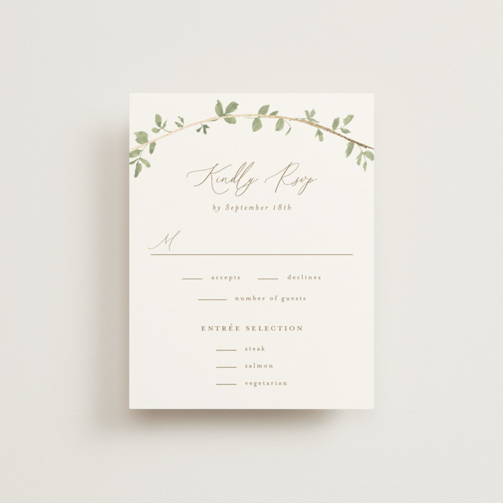 Canopy Foil-Pressed RSVP Cards by Everett Paper Goods | Minted