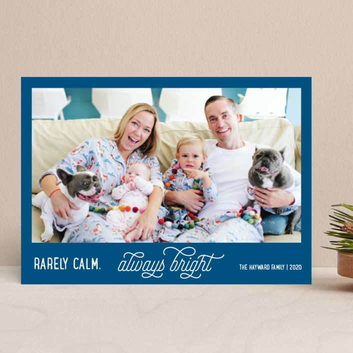 Rarely Calm Always Bright Holiday Photo Cards by Jula Paper Co. | Minted