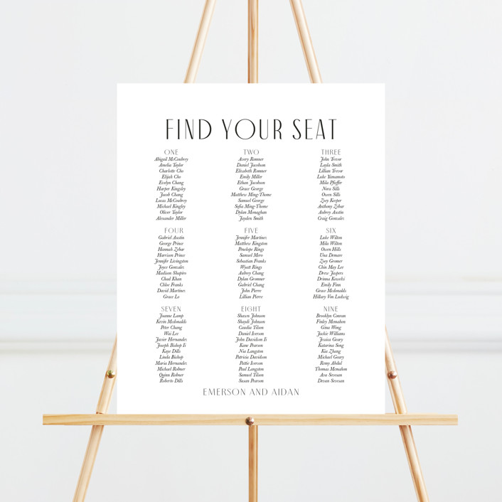 Arcadia Custom Seating Chart by Jennifer Wick | Minted
