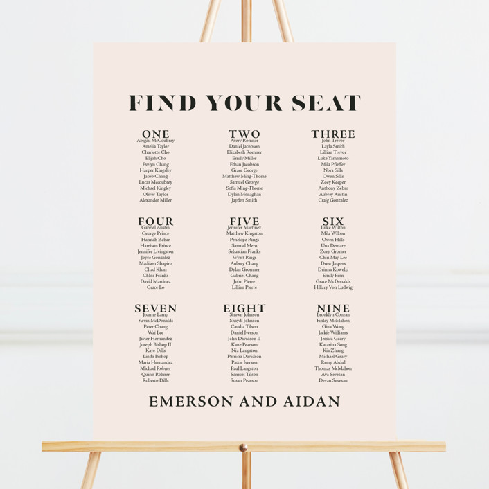Finally Custom Seating Chart by Up Up Creative | Minted