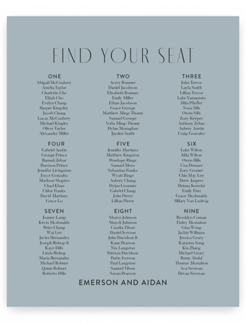 Layered Custom Seating Chart by Kelly Schmidt | Minted