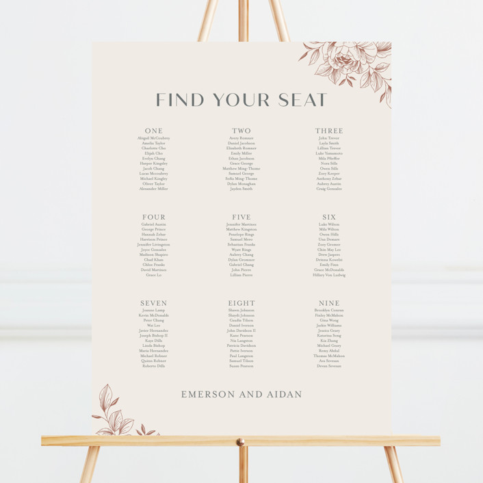 Lovely Custom Seating Chart by Stardust Design Studio | Minted