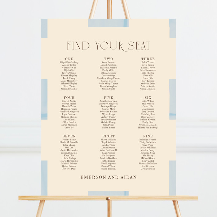 Checker Wash Custom Seating Chart by Baumbirdy | Minted