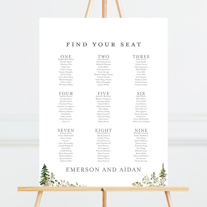 Great Outdoors Custom Seating Chart by Petra Kern | Minted