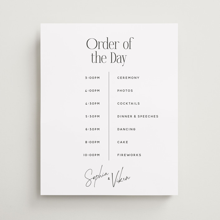 Simply Us Schedule Signs by Hudson meet Rose | Minted