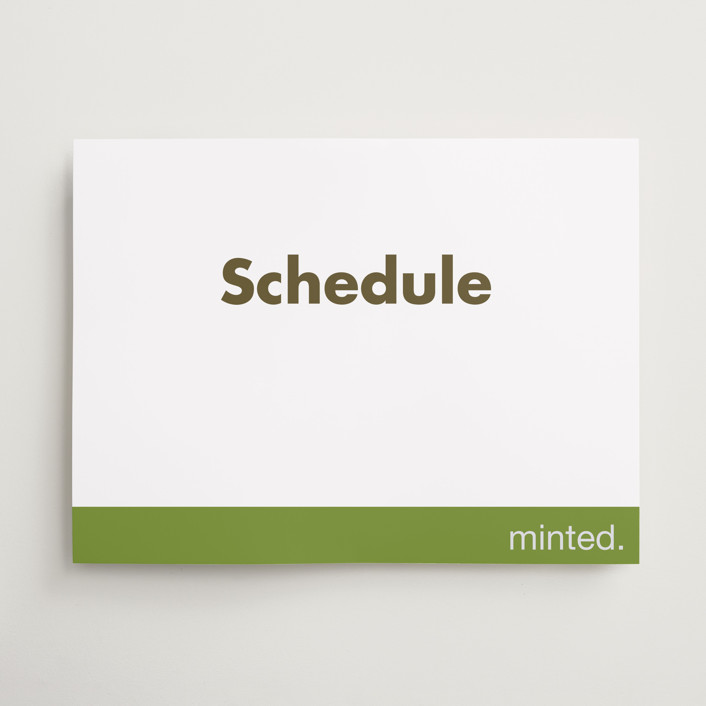 Portrait Custom Schedule Signs by Minted | Minted
