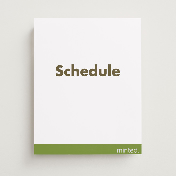 Portrait Custom Schedule Signs by Minted | Minted