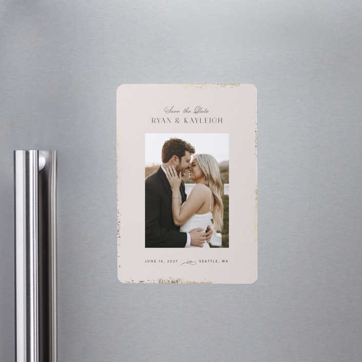 Gilde Edge Foil-Pressed Save the Date Magnets by Itsy Belle Studio | Minted