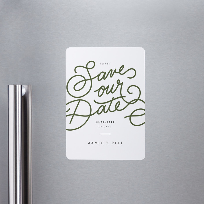 Easy Lettering Save The Date Magnets by Adelyn T. | Minted
