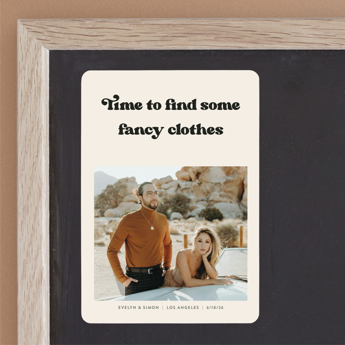 Fancy Clothes Save The Date Magnets by GeekInk Design | Minted