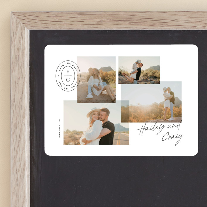 Monogram Mix Save The Date Magnets by Creo Study | Minted