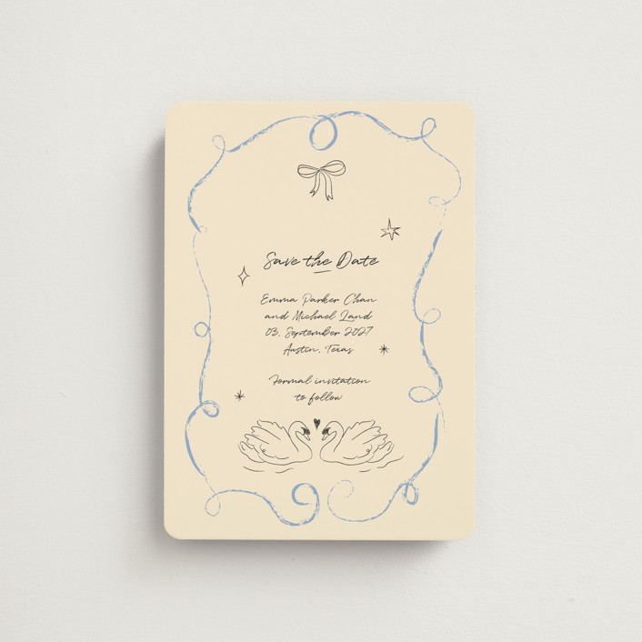 The Swan Save The Date Magnets by Helena Vitto | Minted