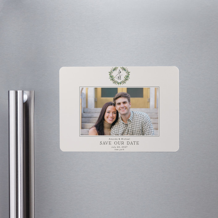 Classic monogram Save The Date Magnets by Susan Moyal | Minted