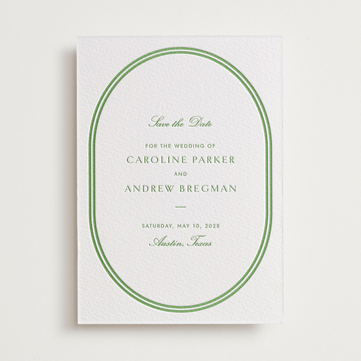 Bocce Letterpress Save the Date Cards by Megan Davis | Minted