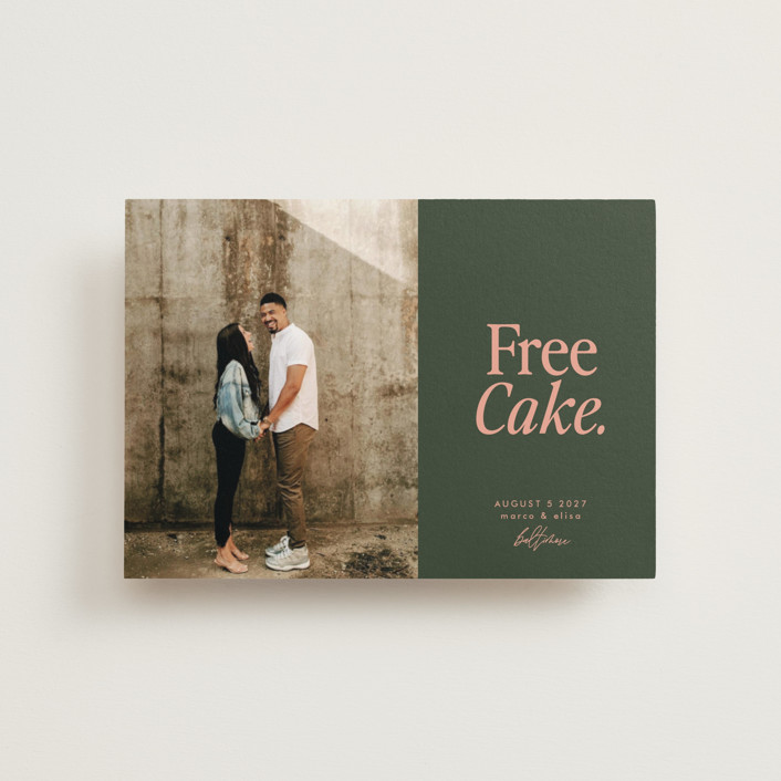 Free Cake Save The Date Postcards by Erin L. Wilson | Minted