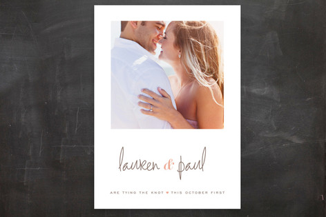 Sweet Script Save The Date Postcards by kelli hall | Minted