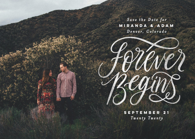 Forever Begins Save The Date Cards by Pink House Press | Minted