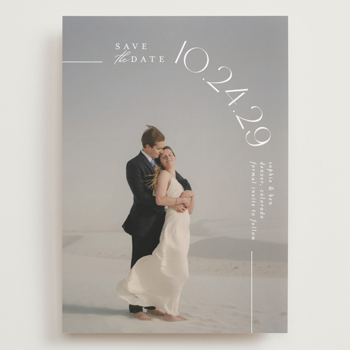 Curved Date Grand Save The Date Cards by Brooke Chandler | Minted