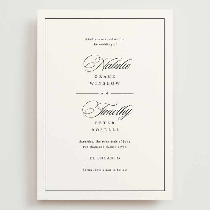 Sincerity Grand Save The Date Cards by Kimberly FitzSimons | Minted