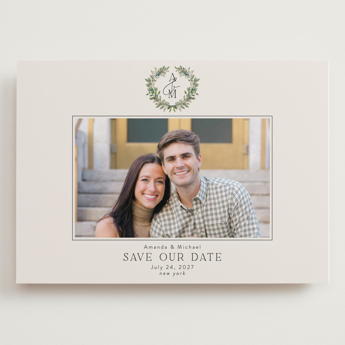 Classic Monogram Grand Save The Date Cards by Susan Moyal | Minted