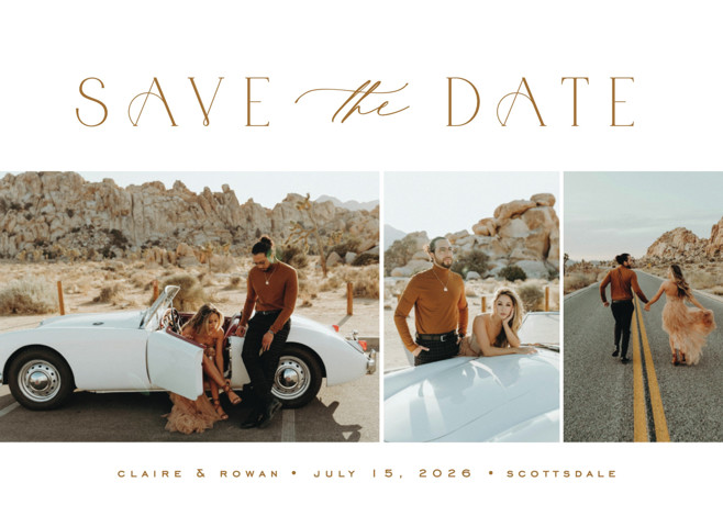 Classy Collage Grand Save The Date Cards by Ana Sharpe | Minted