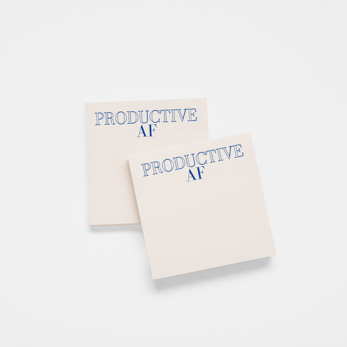 Productive AF Sticky Notepad Vintage Cream/Blue - 4x4" Sticky Notes by ...