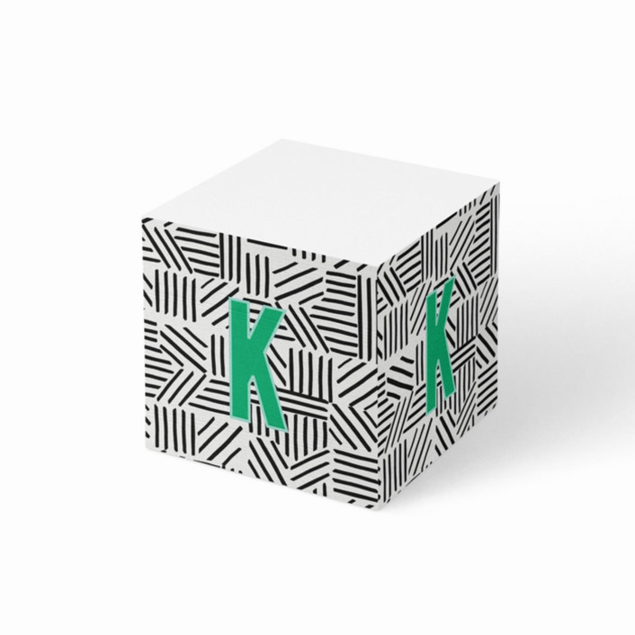 Custom Mod Stripe Sticky Note Cube Sticky Notes by Clairebella | Minted