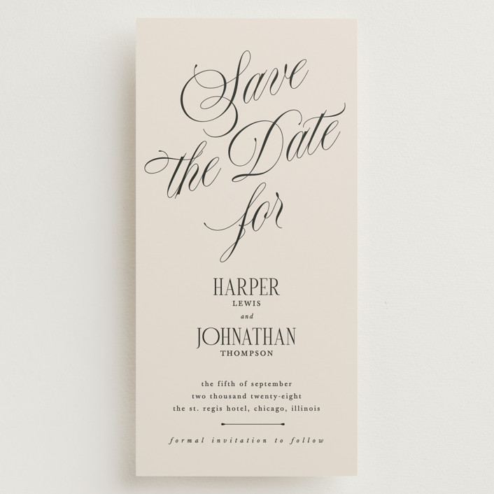 Mirin Tall Save the Date Cards by Kate Ahn | Minted