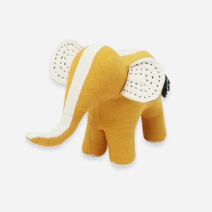 Handmade Elephant Stuffed Animal - Mustard Plush Toys by Anchal | Minted