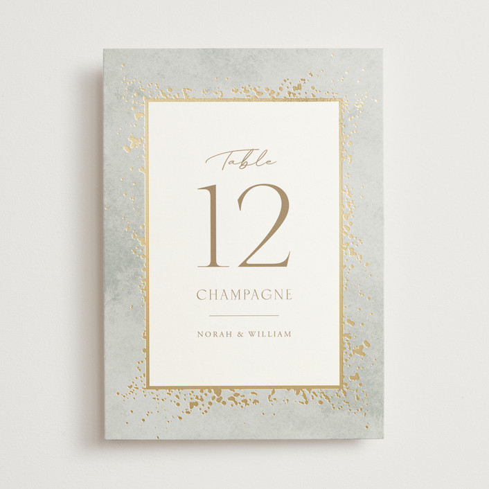 Effervescent Foil-Pressed Table Numbers by Meggy Masters | Minted