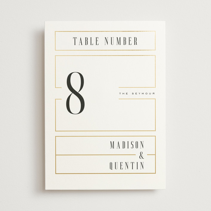 Documentary Foil-Pressed Table Numbers by Heather Schertzer | Minted