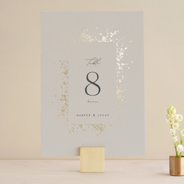 Sprinkle Foil-Pressed Table Numbers by Kaydi Bishop | Minted