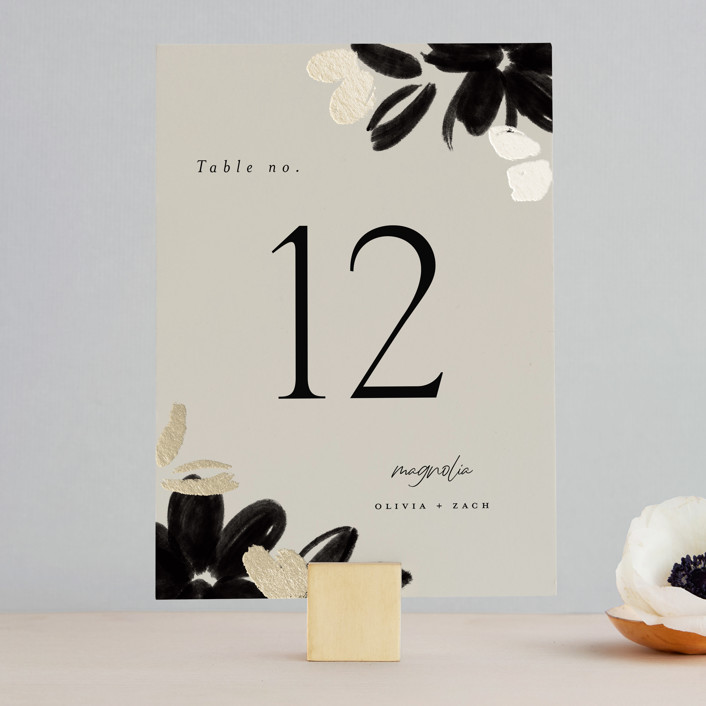 Statement Foil-Pressed Table Numbers by Vera Lim | Minted