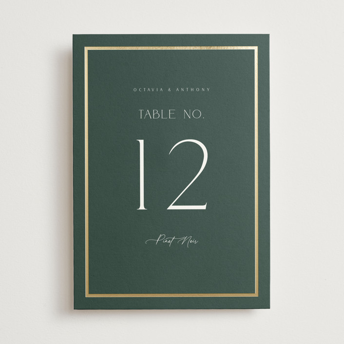 Regal Foil-Pressed Table Numbers by Nicole Walsh | Minted