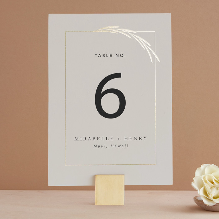 arched lei Foil-Pressed Table Numbers by Nicole Senecal | Minted