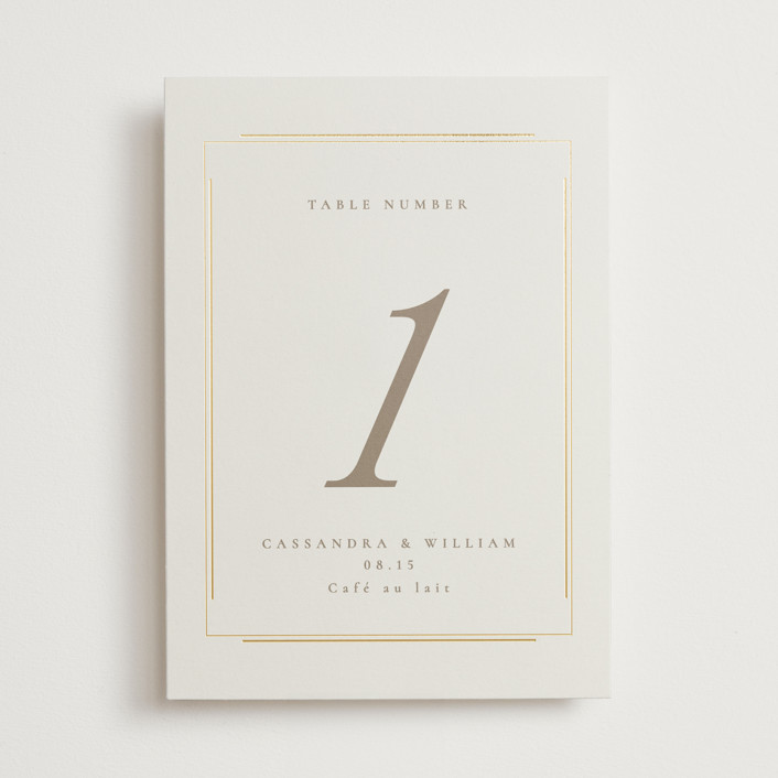 Illusion Foil-Pressed Table Numbers by Jackie Mangiolino | Minted