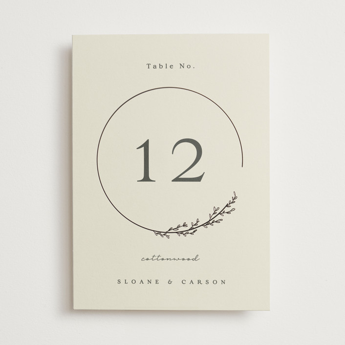 Branched Foil-Pressed Table Numbers by Brianne Larsen | Minted