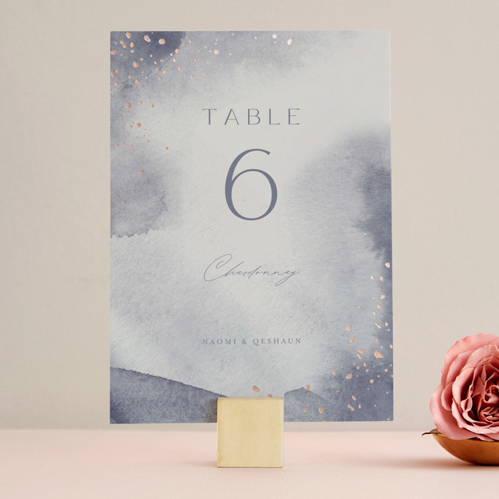 veil Foil-Pressed Table Numbers by Anastasia Makarova | Minted